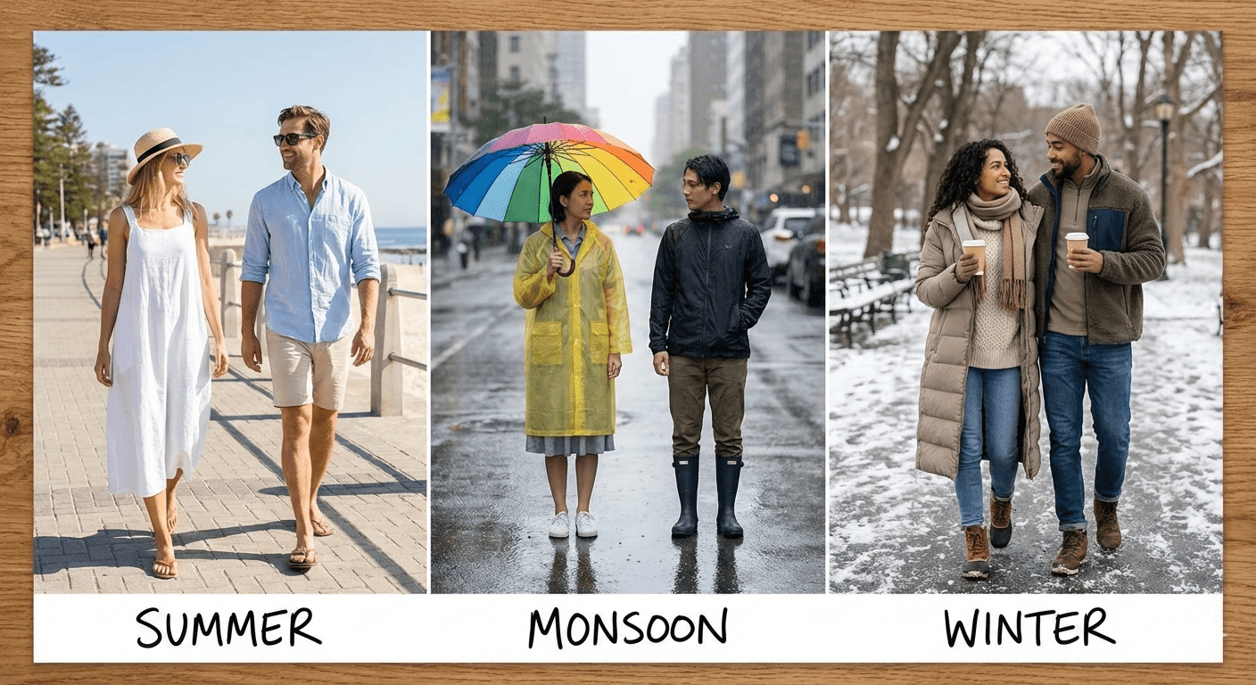 Season Fashion Guide for Ladies | Summer, Monsoon & Winter
